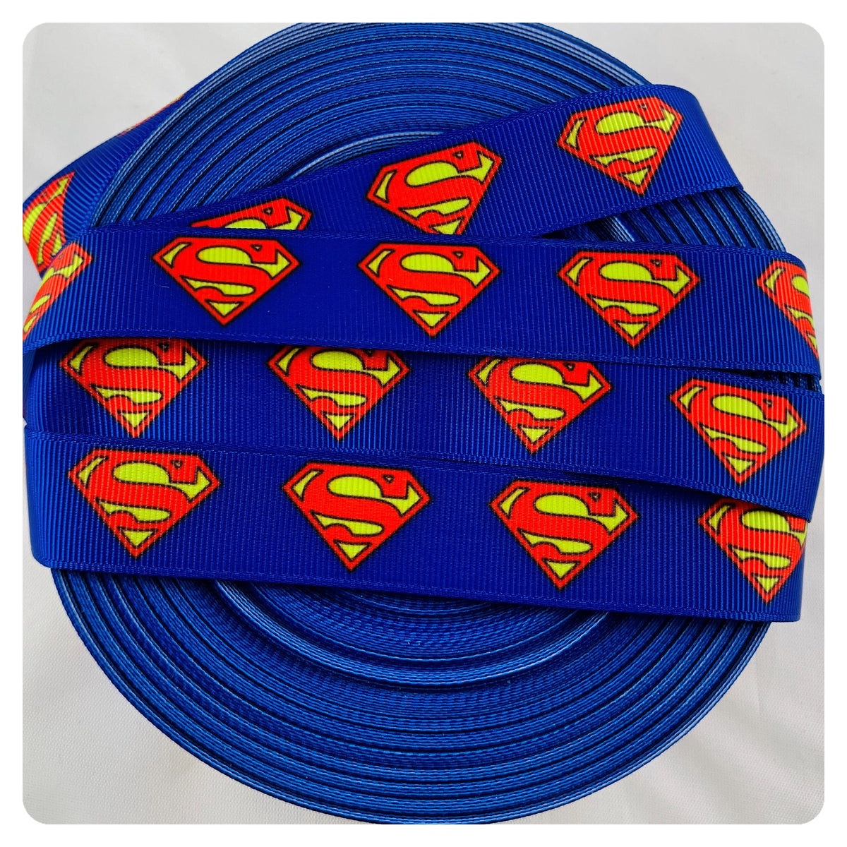 Ribbon by the Yard - Superman - Superhero – Giraffic Crafts and Supplies