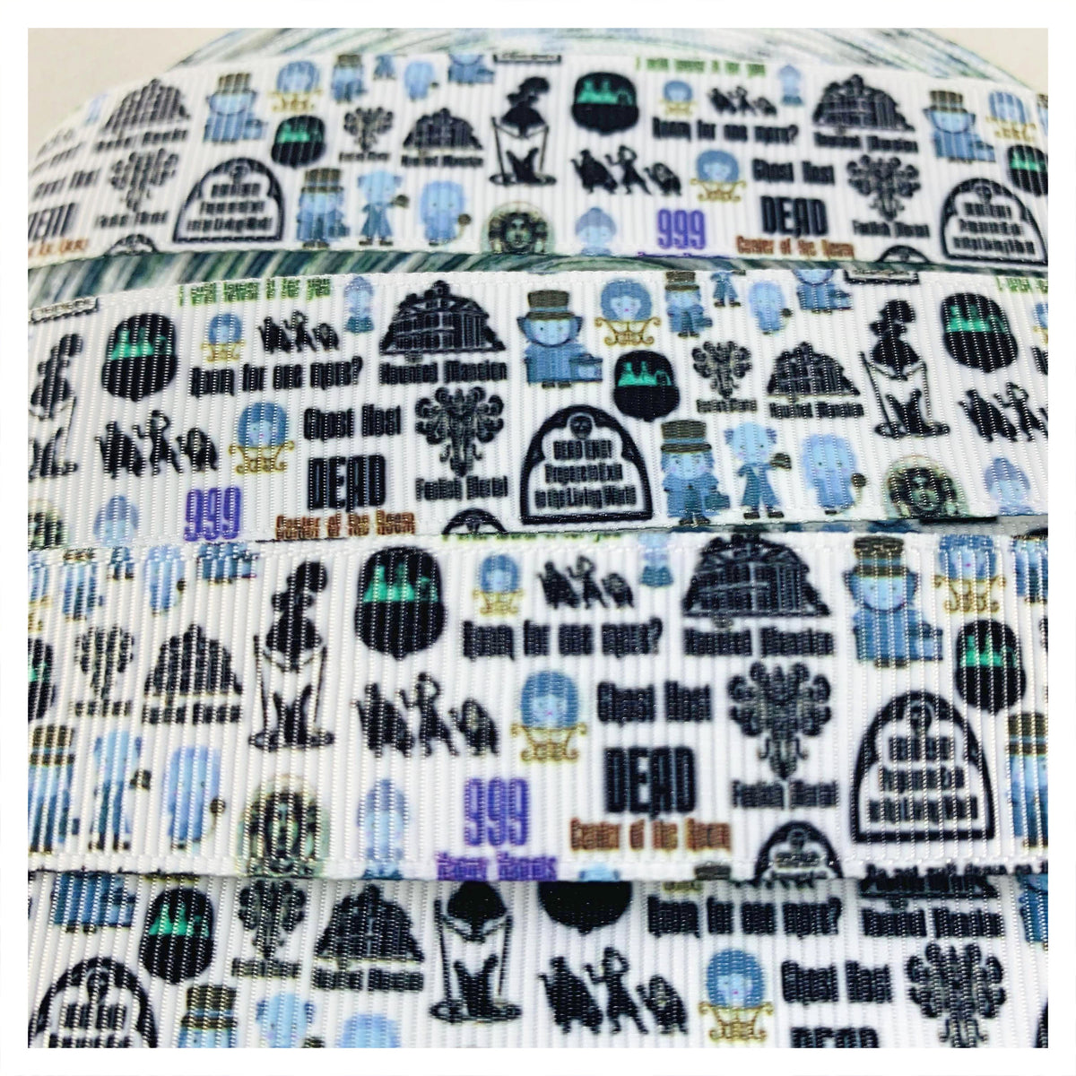 Ribbon by the Yard - Haunted Mansion - Doom Buggy - Small Print ...